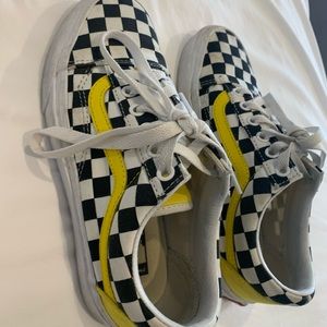 Vans | Shoes | Custom Made Old School Checkered Vans | Poshmark